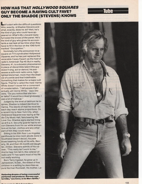 SHADOE STEVENS MAGAZINE Photo Clipping 1 page A10614 EUR 5,51 - PicClick FR