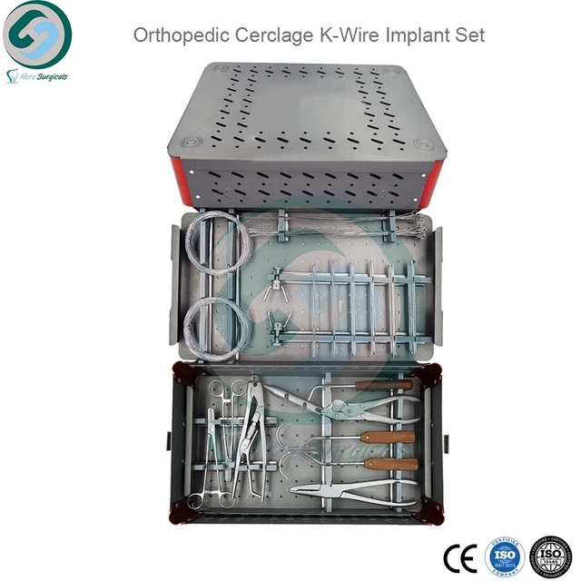 NEW CERCLAGE K-WIRE Implant Orthopedic Instruments Surgical Wire Set ...