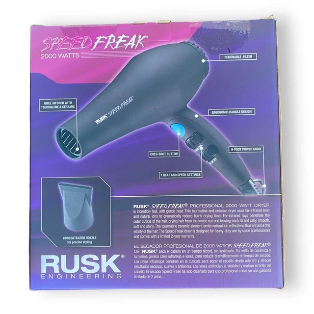 RUSK ENGINEERING SPEED Freak Professional 2000 Watt Italian Motor Blow ...