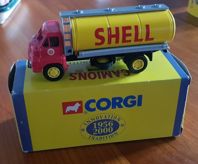 CORGI CAMION DE livraison SHELL BEDFORD S Type Tanker vers 1959 1/64è N ...