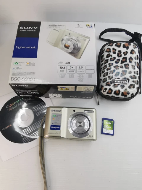SONY CYBER-SHOT DSC-S2000 10.1MP 3X Optical Zoom Digital Camera-Gold ...