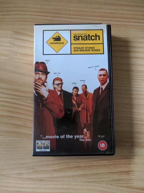 SNATCH VHS GANGSTER Video Guy Ritchie Brad Pitt Jason Statham Vinnie ...
