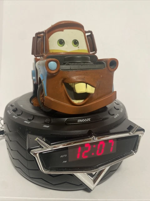 DISNEY PIXAR CARS Talking Tow Truck Mater Digital Alarm Clock AM/FM ...