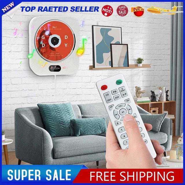 DESKTOP/WALL CD PLAYER LED Digital Display CD Walkman Supports U Disk ...