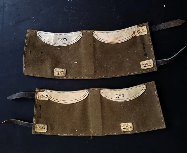 WW2 GERMAN GAITERS - Grey Canvas - Original Leggings Army Covers ...