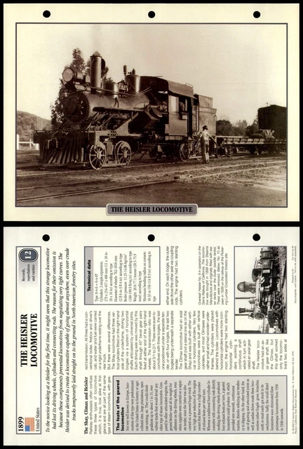 THE HEISLER LOCOMOTIVE - Rarities - Legendary Trains Maxi Card £1.99 ...
