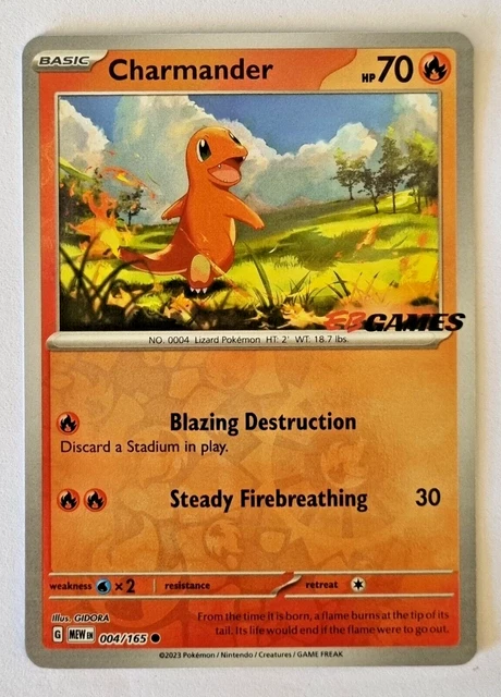 POKÉMON CHARMANDER EB Games Australian Exclusive Promo 151 Black Star ...