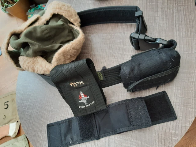 ISRAEL IDF ZAHAL Webbing tactical belt watch strap holster medic pouch ...