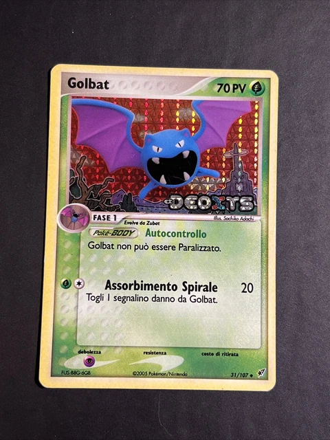 POKEMON ITA RARE Holo Foil Golbat 31/107 Stamp Stamped Ex Deoxys EUR 8,14 - PicClick FR