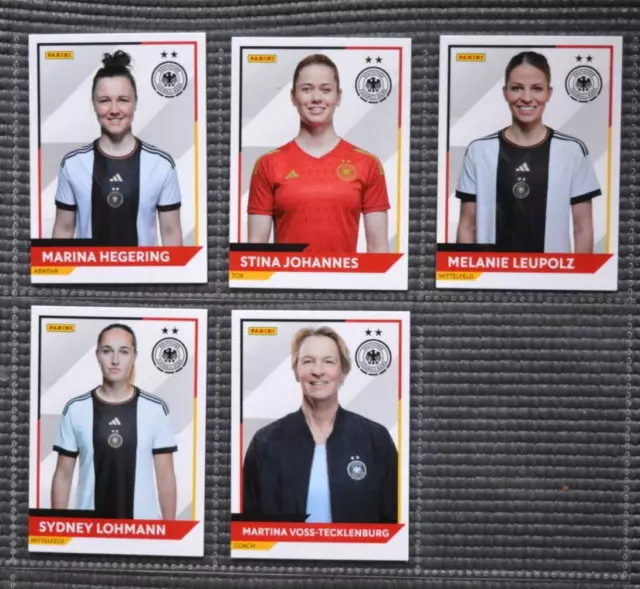 PANINI FRAUEN FUSSBALL WM 2023-Trading Card DFB Base-Set alle 5 Update ...