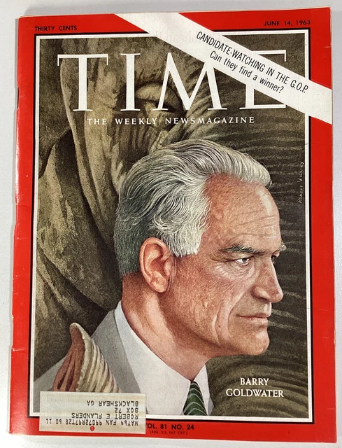 TIME MAGAZINE 1963 Rare Goldwater JFK Ali VW Hilton NASA Oil Vegas ...