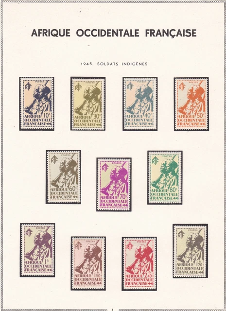 TOUS LES TIMBRES d'AOF neufs, le pays complet coté 328€ EUR 60,00 ...