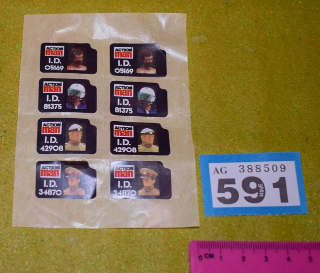 VINTAGE ACTION MAN 40th SOLDIER SAILOR PILOT LOOSE ID STICKERS B591 £14.99 - PicClick UK
