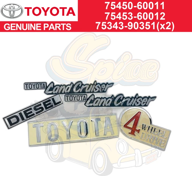 PLAQUE EMBLÈME F/S Land Cruiser FJ40 BJ40 Series 40 d'origine Toyota 1969-1986 EUR 170,33 ...
