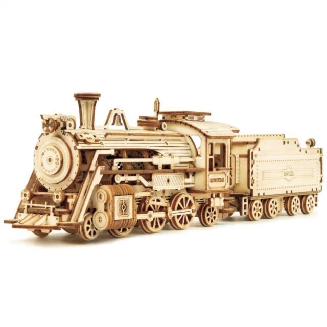 PRIME STEAM EXPRESS: ROKR 3D Wood Puzzle 1:80 Scale Model Train MC501 £ ...