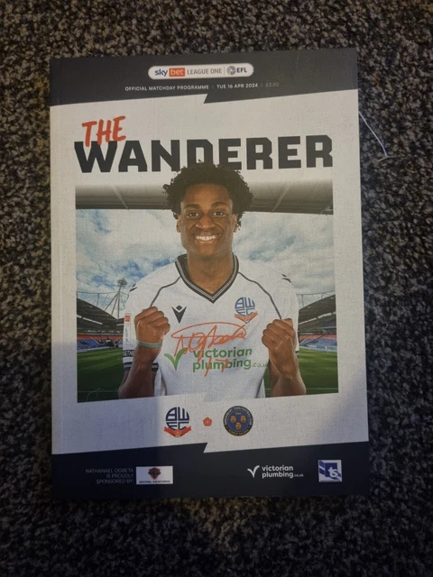BOLTON WANDERERS FOOTBALL Programmes 23/24 Bolton Vs Shrewsbury Town £1 ...