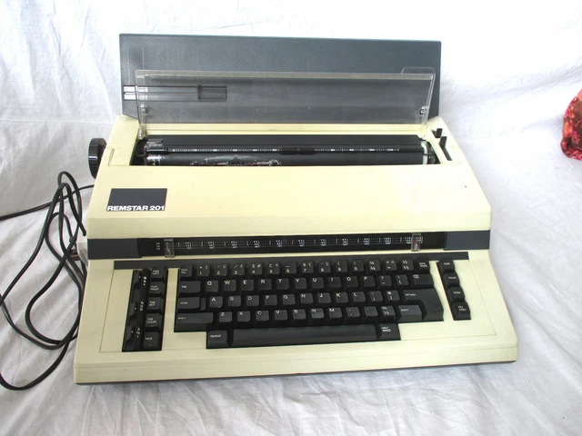 REMSTAR 201 ELECTRONIC Typewriter Kardex Japan 1980's Fully Working £65 ...