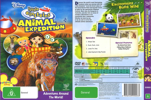 569A NEW SEALED DVD Region 4 DISNEY LITTLE EINSTEINS ANIMAL EXPEDITION ...