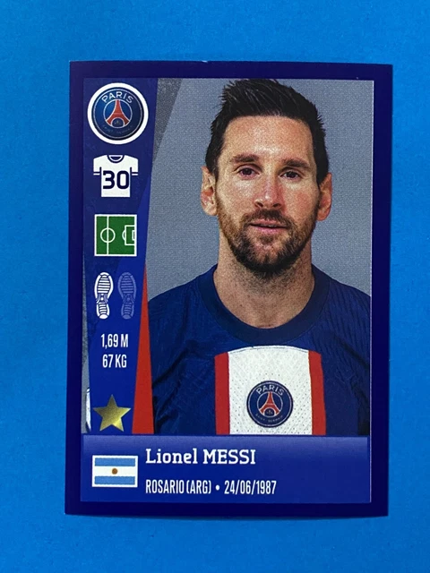 FIGURINE PANINI STICKER Foot 2023 n.340 Lionel Messi Paris Saint ...