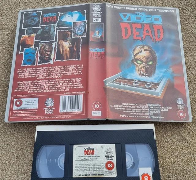 THE VIDEO DEAD VHS Horror Ex Rental Big Box Reversible Sleeve Medusa ...