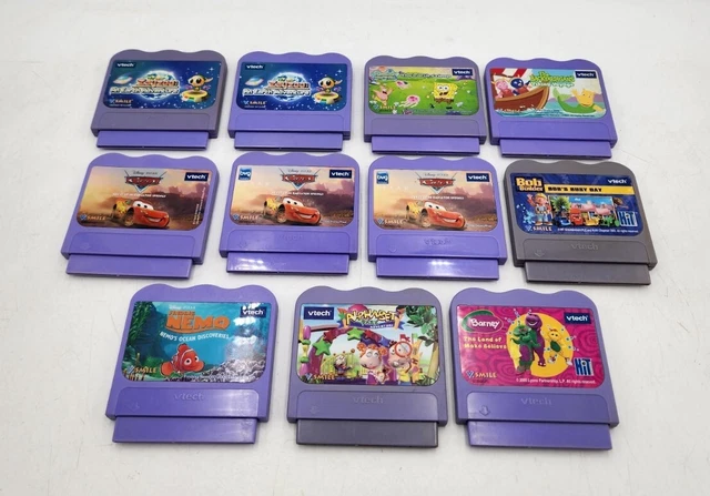VTECH V.SMILE - Game Cartridge Lot of 11 - Barney Spongebob Nemo Cars ...