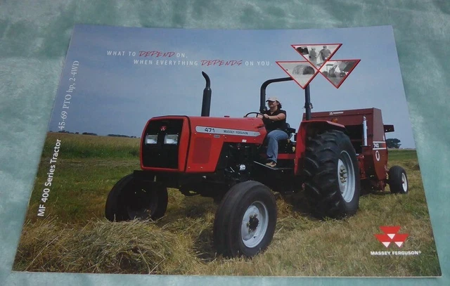 MASSEY FERGUSON TRACTOR brochure, MF400 Series, dated 2002 £10.08 - PicClick UK
