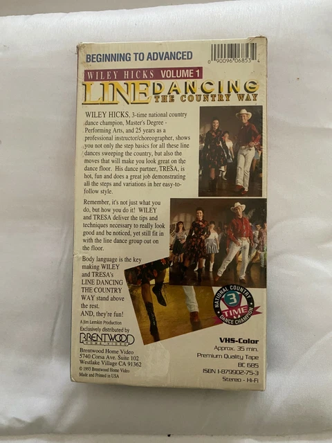 LINE DANCING THE Country Way, Vol. 1 Wiley Hicks [VHS] - VHS TAPE NEW ...