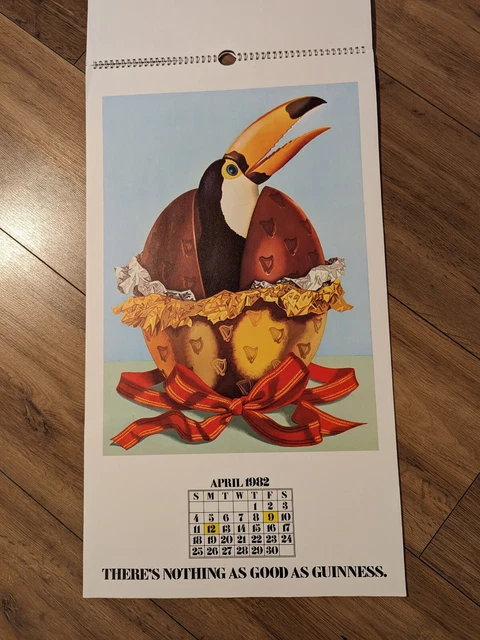 ORIGINAL VINTAGE 1982 Guinness Calendar - Toucan Themed £13.00 ...