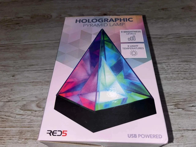 RED5 USB HOLOGRAPHIC Infinity Pyramid Lamp LED mood light with ...