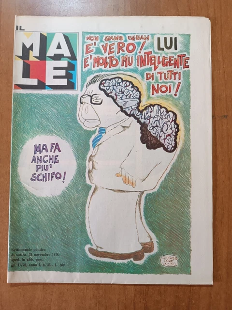 IL MALE 33/1978 Giulio Andreotti, Poster caricatura Topolino EUR 7,20 ...