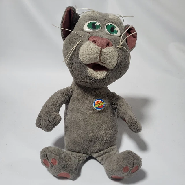TALKING FRIENDS TOM Talk Back Cat Repeat Voice Sound Soft Toy Plush 10 ...