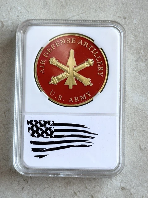 AIR DEFENSE ARTILLERY U.S. Army Challenge Coin With Beautiful Case $14. ...