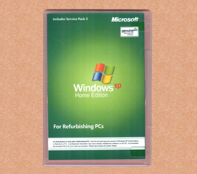 NEW MICROSOFT WINDOWS XP Home Edition SP3 w Disc, COA and CD Product ...