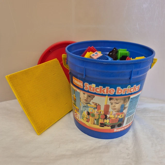 PLAYSKOOL STICKLE BRICKS Superset Bucket - Vintage £7.99 - PicClick UK