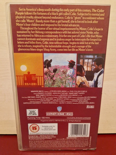 THE COLOR PURPLE - Danny Glover - Adolph Caesar - PAL VHS Video (A321 ...