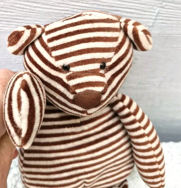 JELLYCAT SMALL 10 Inch Bonbon Teddy BROWN/Stripe Bear Good Condition £ ...