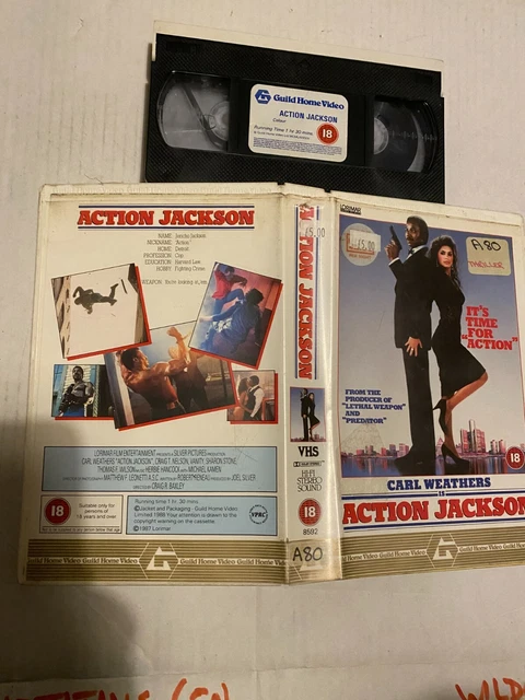 ACTION JACKSON CARL Weathers RARE VHS Video movie BIG CASE Ex rental ...