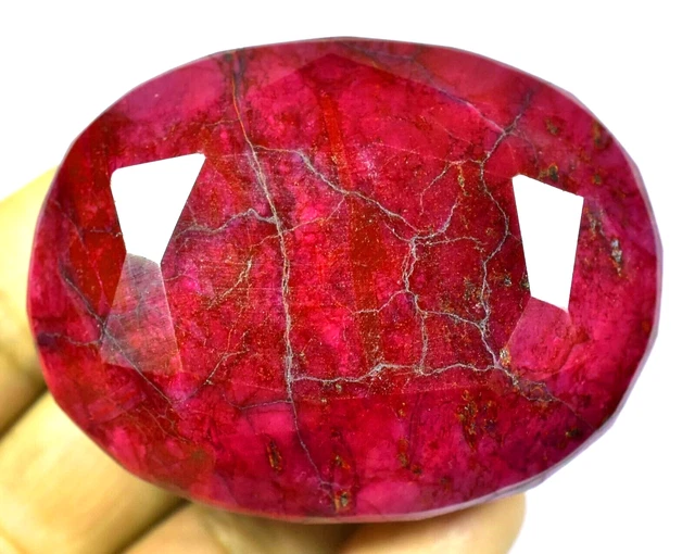 RARE 700.30 CT Naturel Géante Rubis Rouge Certifié Museum Grade Ovale ...
