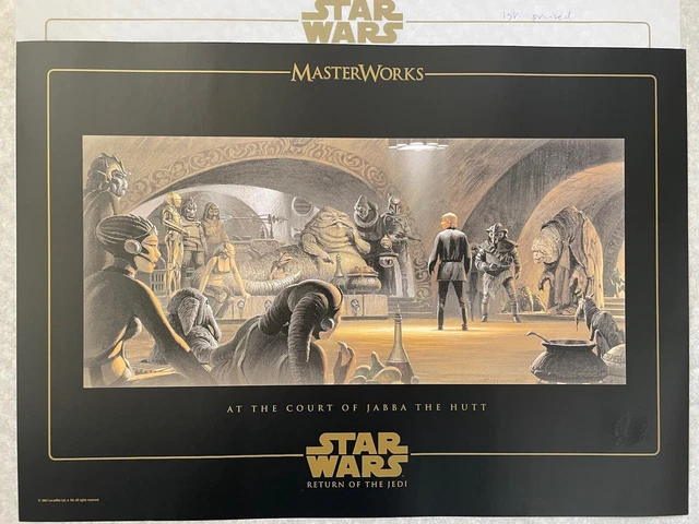 STAR WARS RALPH Mcquarrie At The Court Of Jabba The Hut Print ROTJ ...