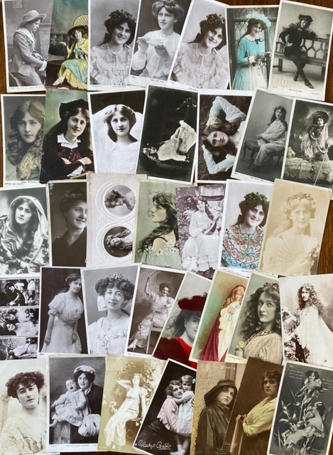 ACTRESSES ACTORS EDWARDIAN STAGE 36 Antique Photograph Postcards c1910 MIXED LOT £5.50 - PicClick UK