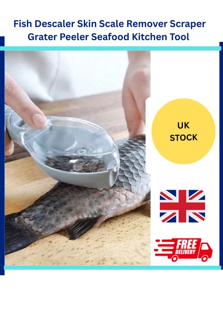 FISH DESCALER SKIN Scale Remover Scraper Grater Peeler Seafood Kitchen ...