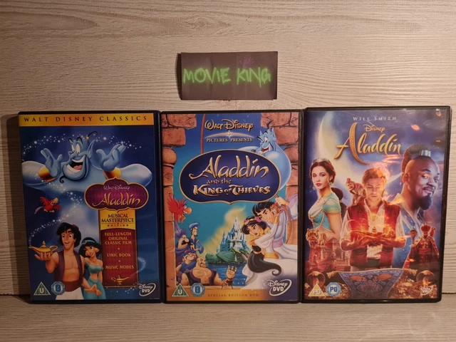 ALADDIN KING OF Thieves X3 (DVD, 2019) Will Smith {Walt Disney} [Region ...