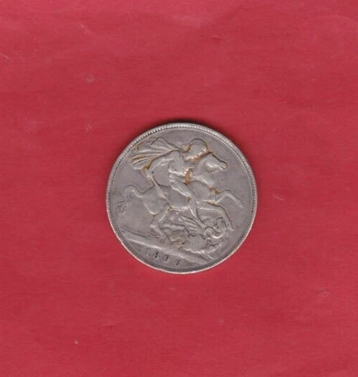 1896 LX VICTORIAN Old Head Silver Crown Coin In Used Fine Condition £43 ...