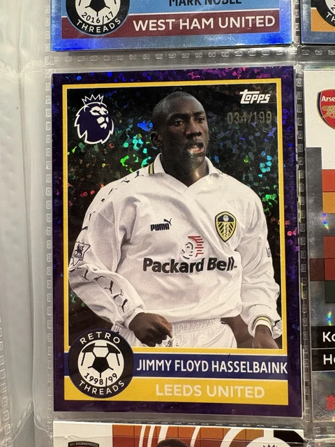 JIMMY FLOYD HASSELBAINK 2025/26 Topps Premier League Leeds United Retro ...