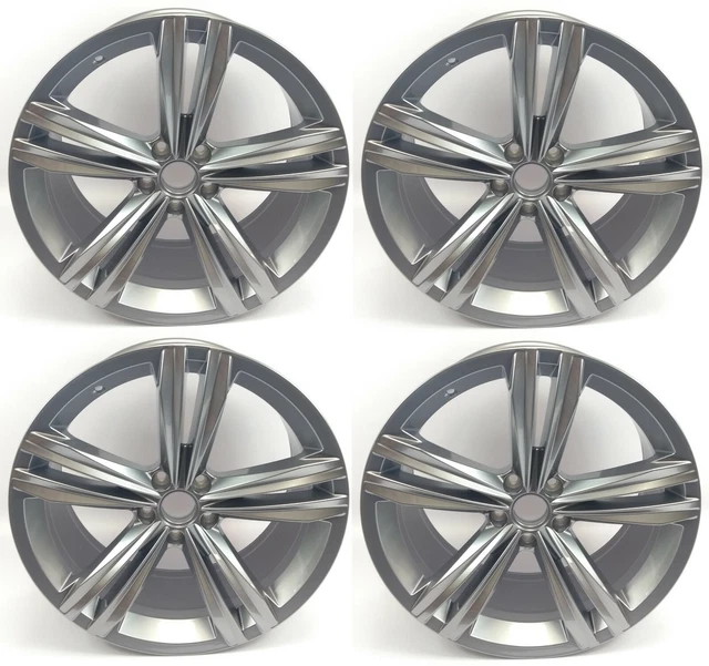 VW 19” ALLOY Wheels Sebring Grey Metallic TIGUAN MK2 GENUINE 5X112 Set ...