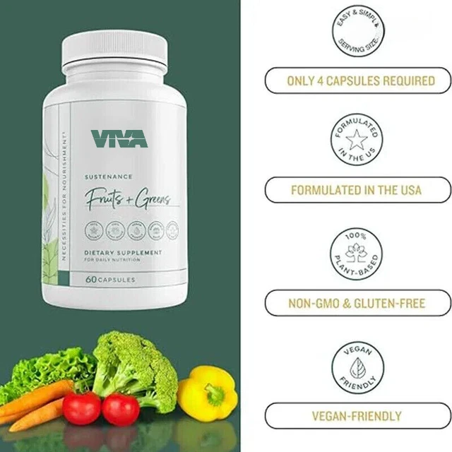 FRUIT AND VEGETABLE Supplements - Superfood Vitamin Capsules £18.54 ...