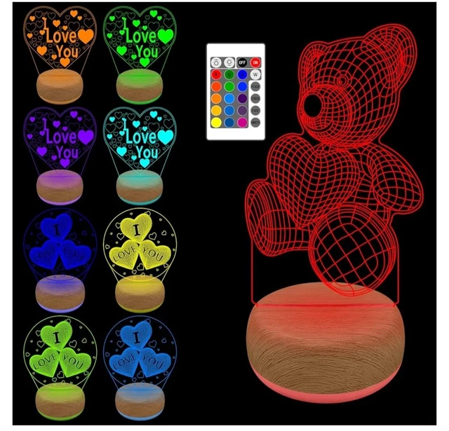 3D NIGHT LIGHT Teddy bear £11.87 - PicClick UK