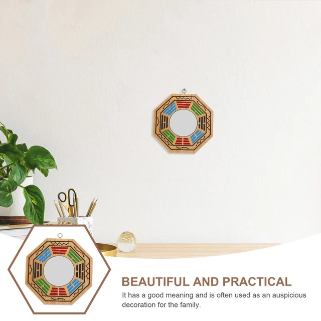 EXORCISM TAI CHI Eight Diagrams Mirror Delicate Wooden Made Decorative ...
