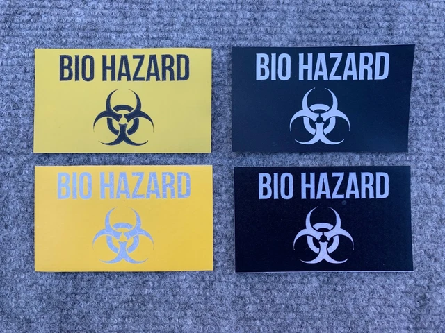 MEDICAL BIO HAZARD Black & White Or Reflective Medic Morale Patch For ...