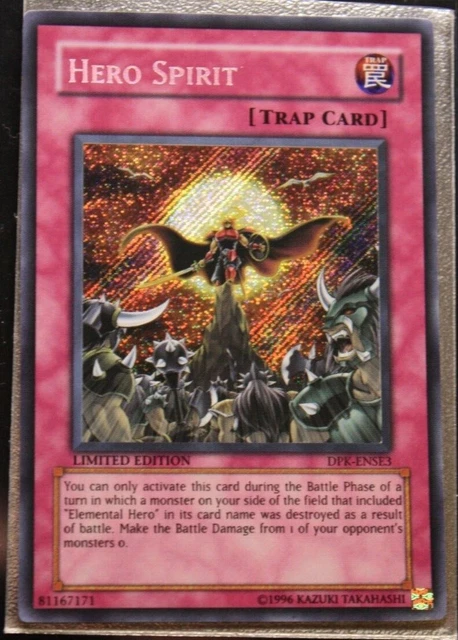 YUGIOH ERROR/MISPRINT - Limited Ed - Holo Bleed - Hero Spirit - DPK ...